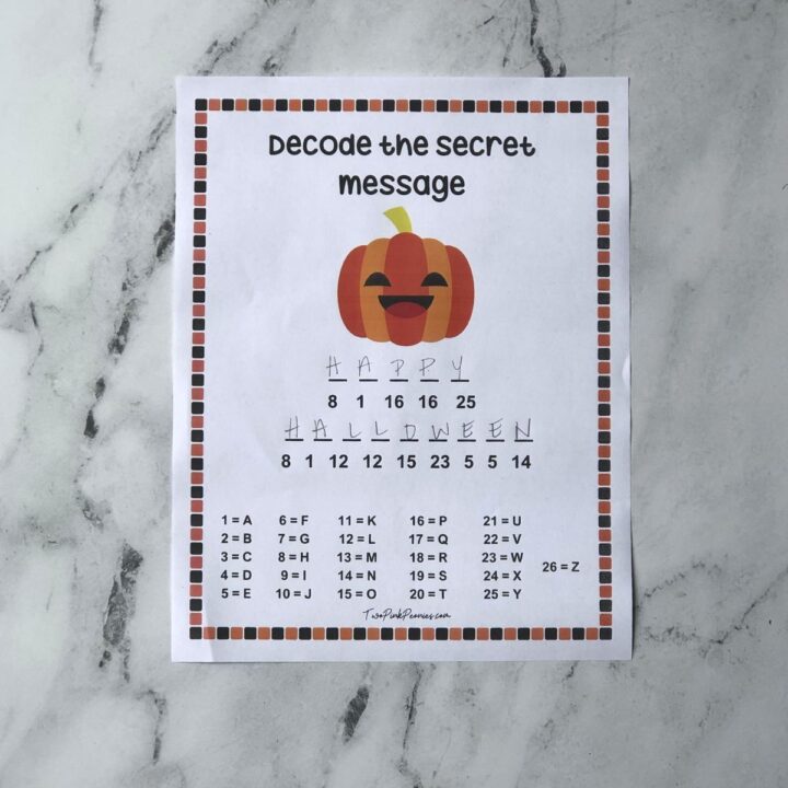 Halloween Secret Code Printable {instant download}