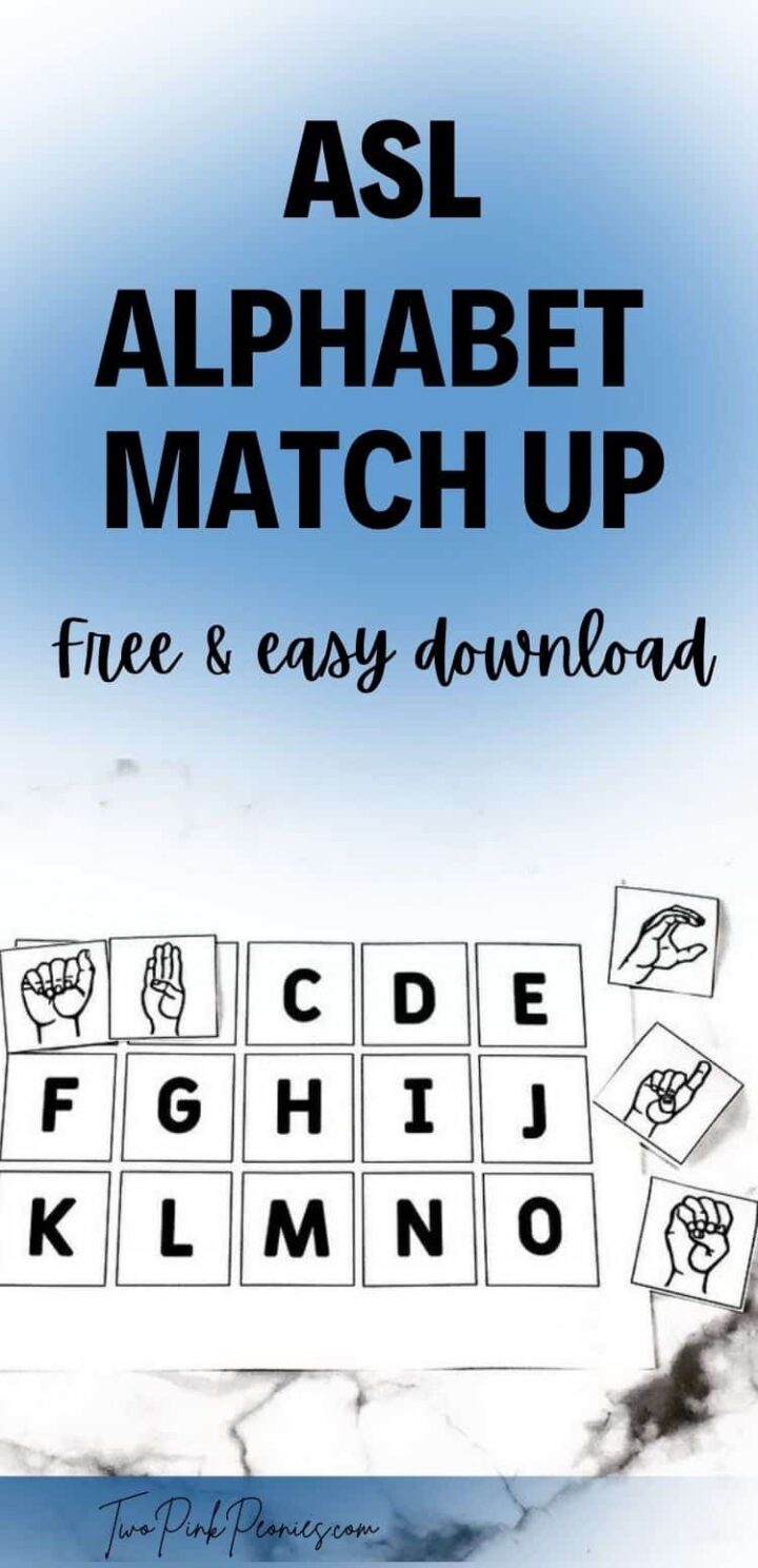 ASL Printable Alphabet Game | Two Pink Peonies