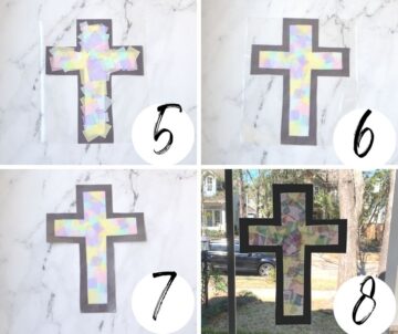 Tissue Paper Cross Craft | Two Pink Peonies
