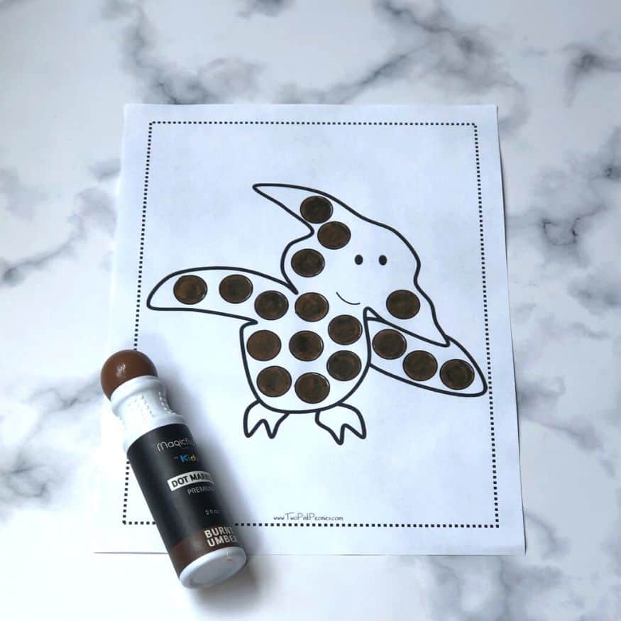 Dinosaur Dot Marker Pages {free instant download} | Two Pink Peonies