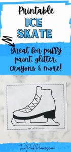 Printable Ice Skate Template - Free Instant Download