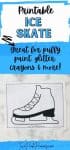 Printable Ice Skate Template - Free Instant Download