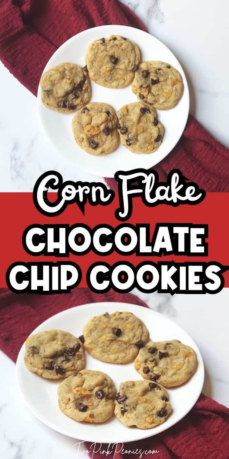 Corn Flake Chocolate Chip Cookies Recipe | Two Pink Peonies