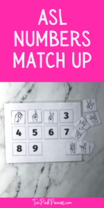 ASL Numbers Printable {free instant download}