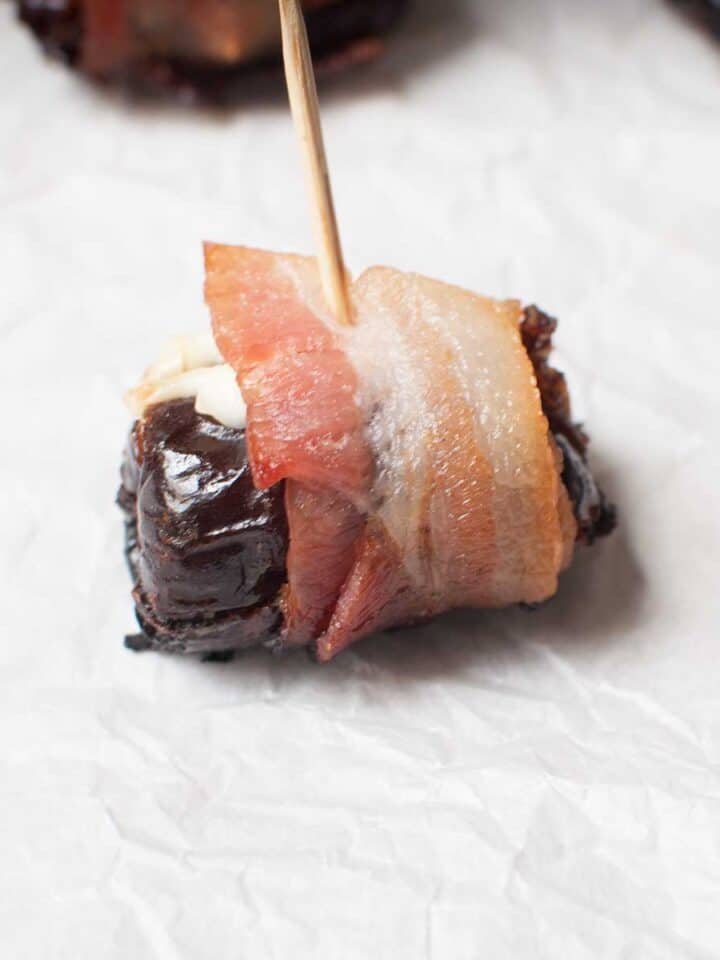 Turkey Bacon Wrapped Dates | Two Pink Peonies