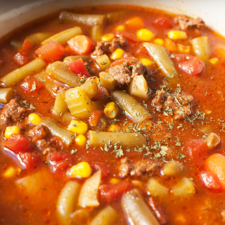 Amish Beef and Vegetable Soup | Two Pink Peonies