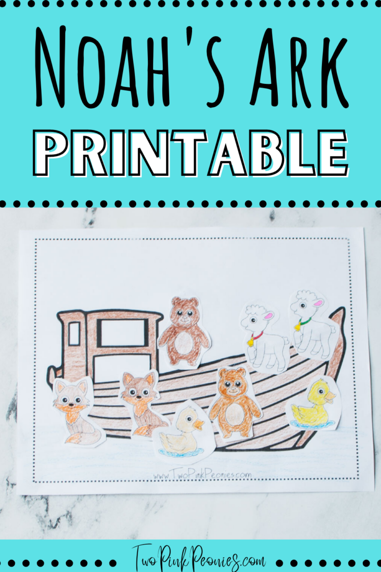 Noah's Ark Printable Craft | Two Pink Peonies