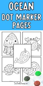 Ocean Dot Marker Pages {instant download} | Two Pink Peonies