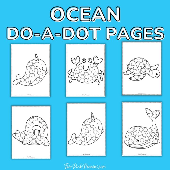Ocean Dot Marker Pages {instant download} | Two Pink Peonies