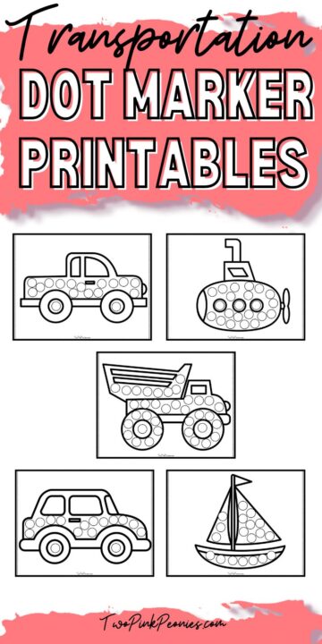 Transportation Dot Marker Pages {instant download}