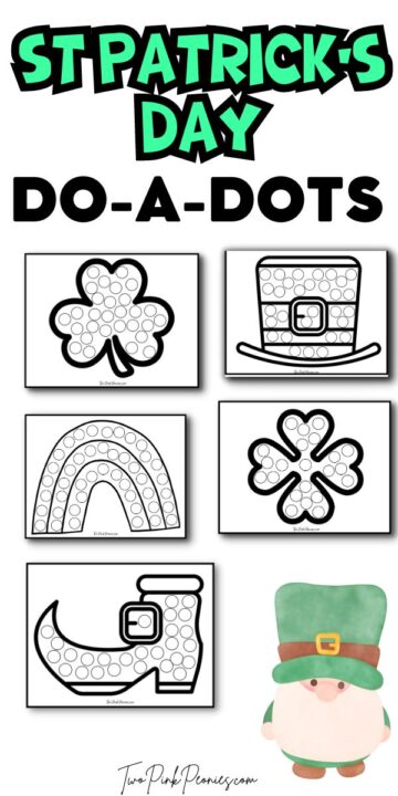 ☘️ St. Patrick's Day Dot Marker Pages | Two Pink Peonies