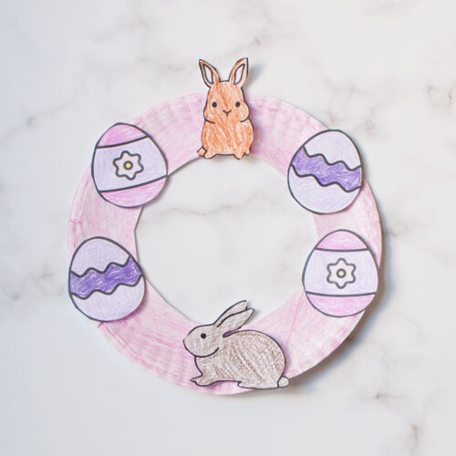 Easter Paper Plate Wreath | Two Pink Peonies