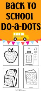 Back to School Dot Marker Pages | Two Pink Peonies