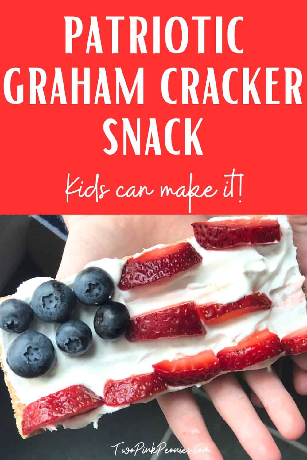 Flag Graham Cracker Snack | Two Pink Peonies