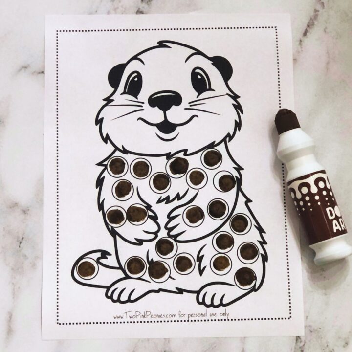 Groundhog's Day Dot Marker Printable | Two Pink Peonies
