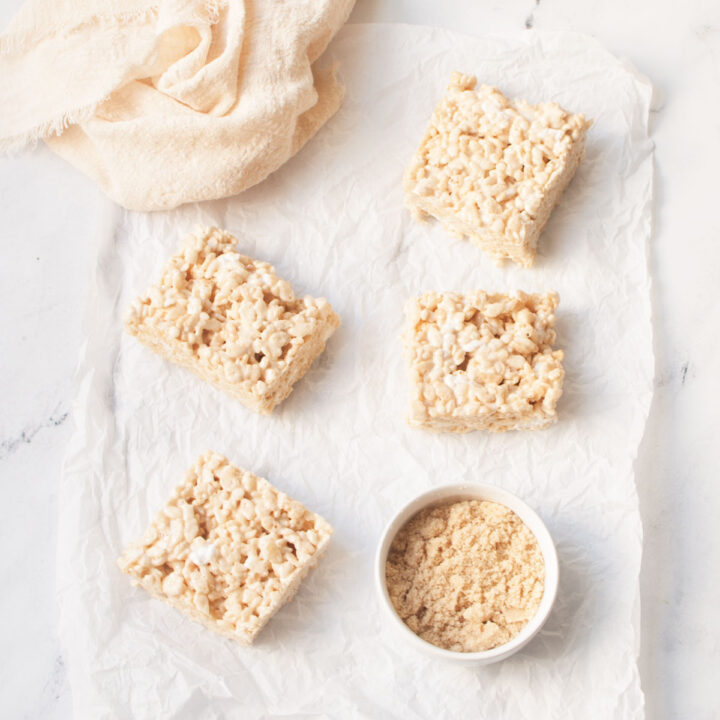Brown Sugar Rice Crispy Treats | Two Pink Peonies