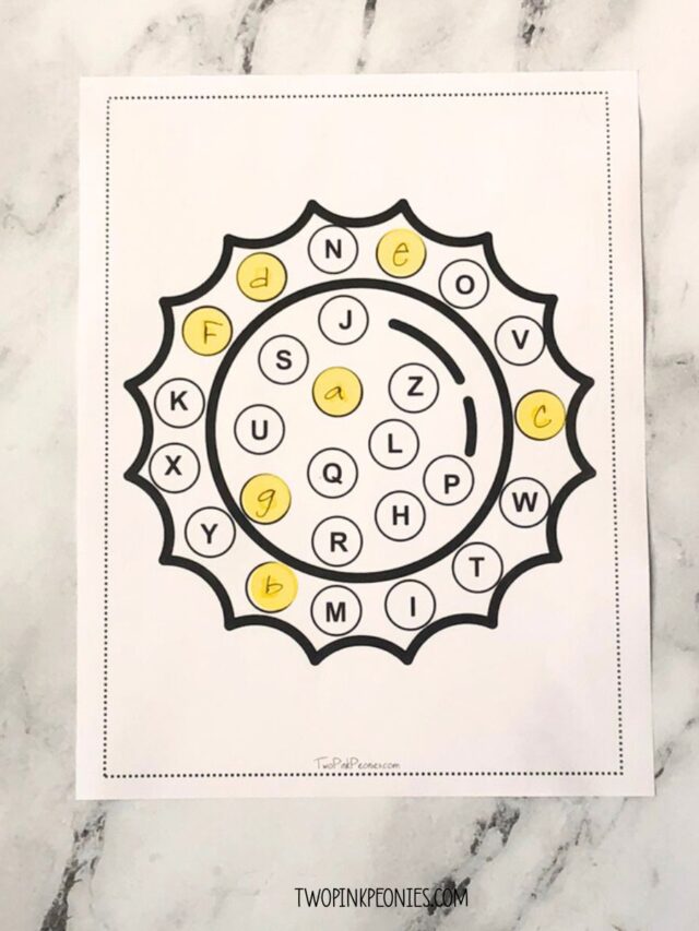 Free Dot Marker and Dot Sticker Pages | Two Pink Peonies
