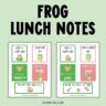 Frog Lunch Box Notes {Free Download} | Two Pink Peonies