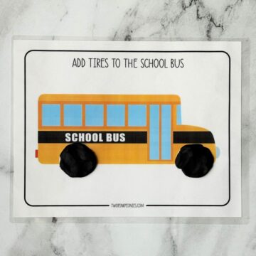 Back to School Play Dough Mats | Two Pink Peonies