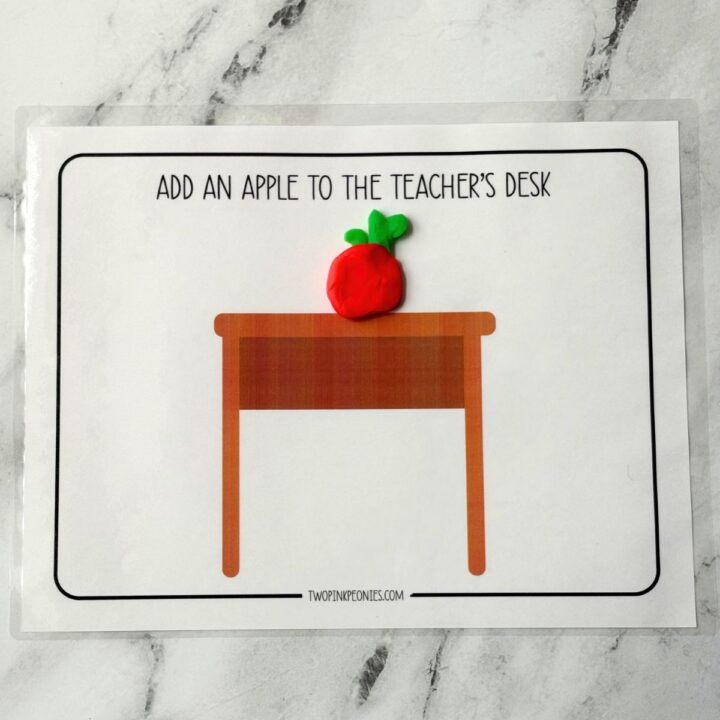 Back to School Play Dough Mats | Two Pink Peonies