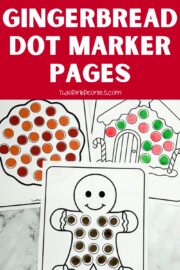Gingerbread Dot Marker Pages | Two Pink Peonies