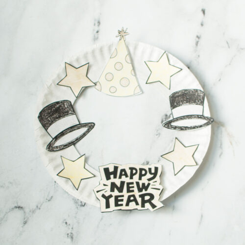 New Year's Paper Plate Craft | Two Pink Peonies