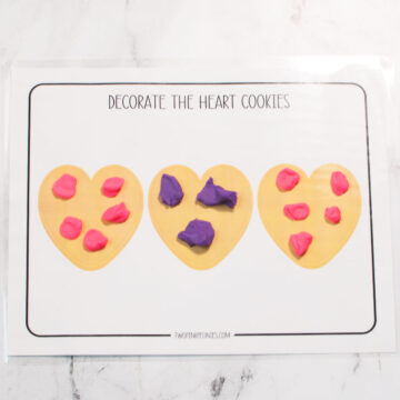 Valentine's Day Play Dough Mats | Two Pink Peonies