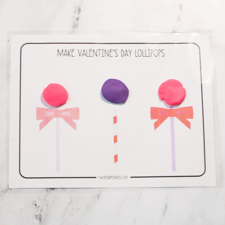 Valentine's Day Play Dough Mats | Two Pink Peonies