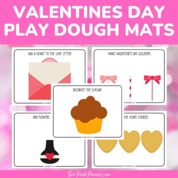 Valentine's Day Play Dough Mats | Two Pink Peonies