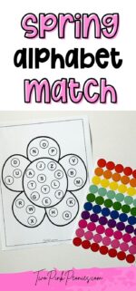 Spring Alphabet Match Printable | Two Pink Peonies
