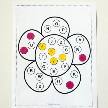 Spring Alphabet Match Printable | Two Pink Peonies